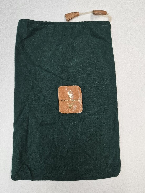 Ralph Lauren | Bags | A26 Ralph Lauren Forest Green Fabric With Tan ...